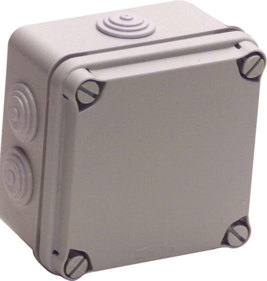 AP-FR- Aansluitdoos, IP65, grijs, 108 x 108 x 64 mm | bol.com