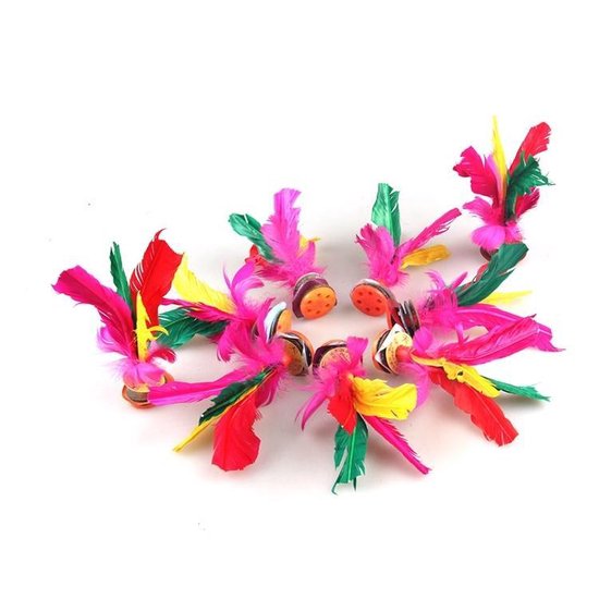5 STKS Kleurrijke Feather Kick Shuttle Voet Oefen Speelgoed ...