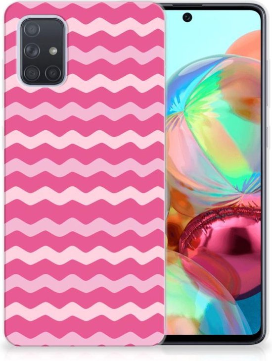 Samsung Galaxy A71 TPU bumper Waves Pink | bol.com