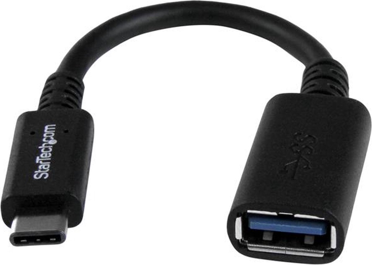 USB A to USB C Cable Startech USB31CAADP Black | bol