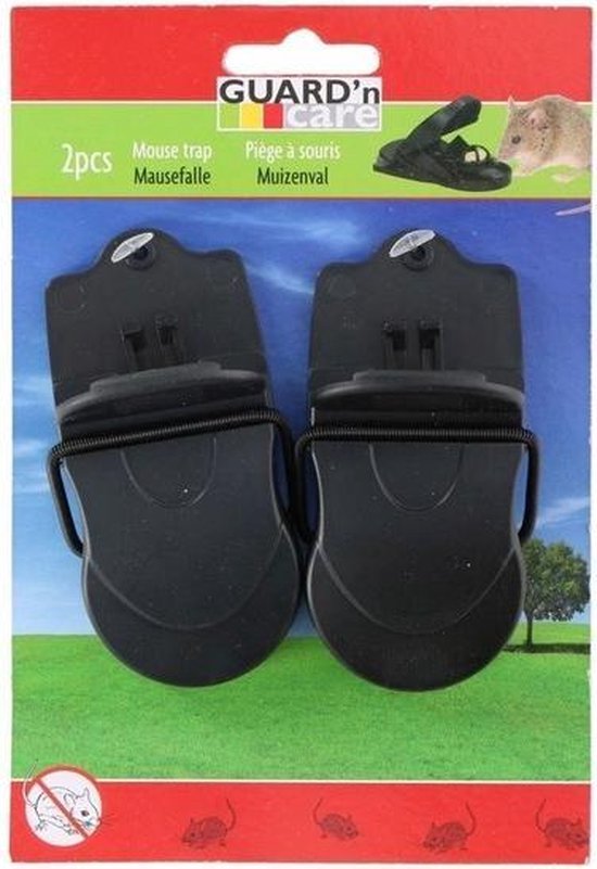 2x Muizenvallen/muizenklemmen kunststof 10 cm - Ongediertebestrijding ...