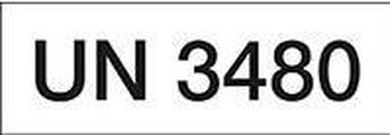 Sticker met UN-Nummer 3480, verpakkingsetiket, op rol | bol.com