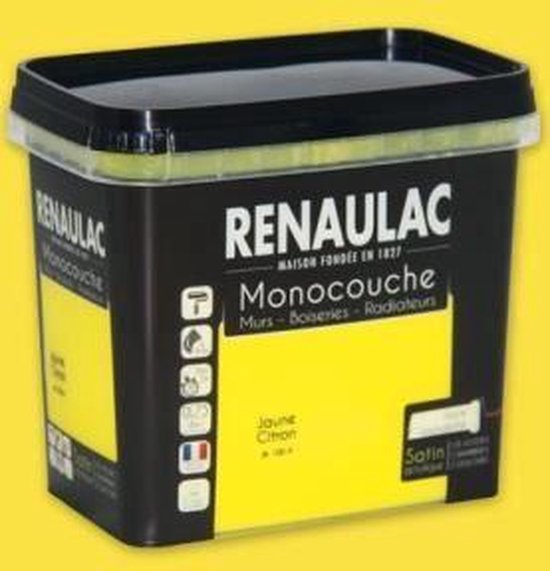 Mono-Layer muurverf Multi-Support 0.75 L Geel Citroen Satijn Muren ...