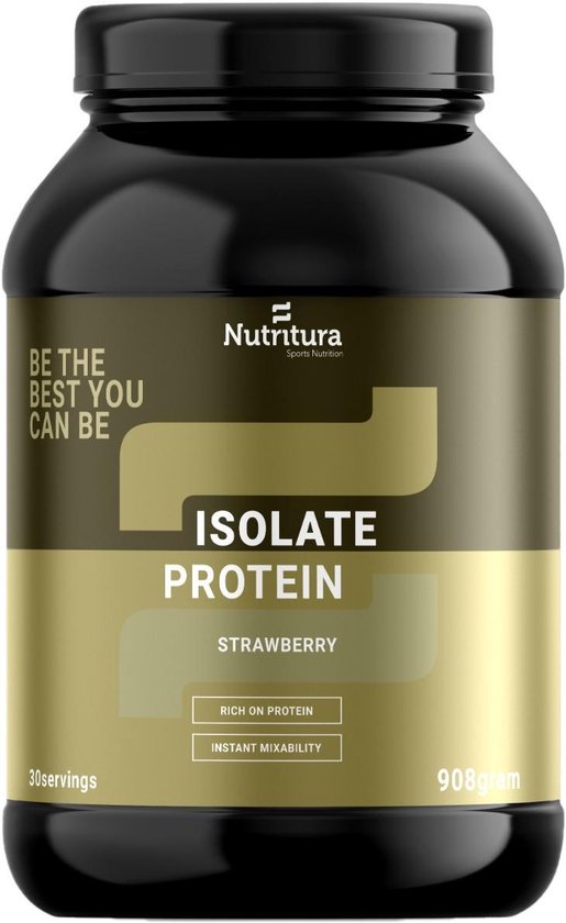 Whey protein isolate - strawberry - eiwitshake - proteine - maximaal ...