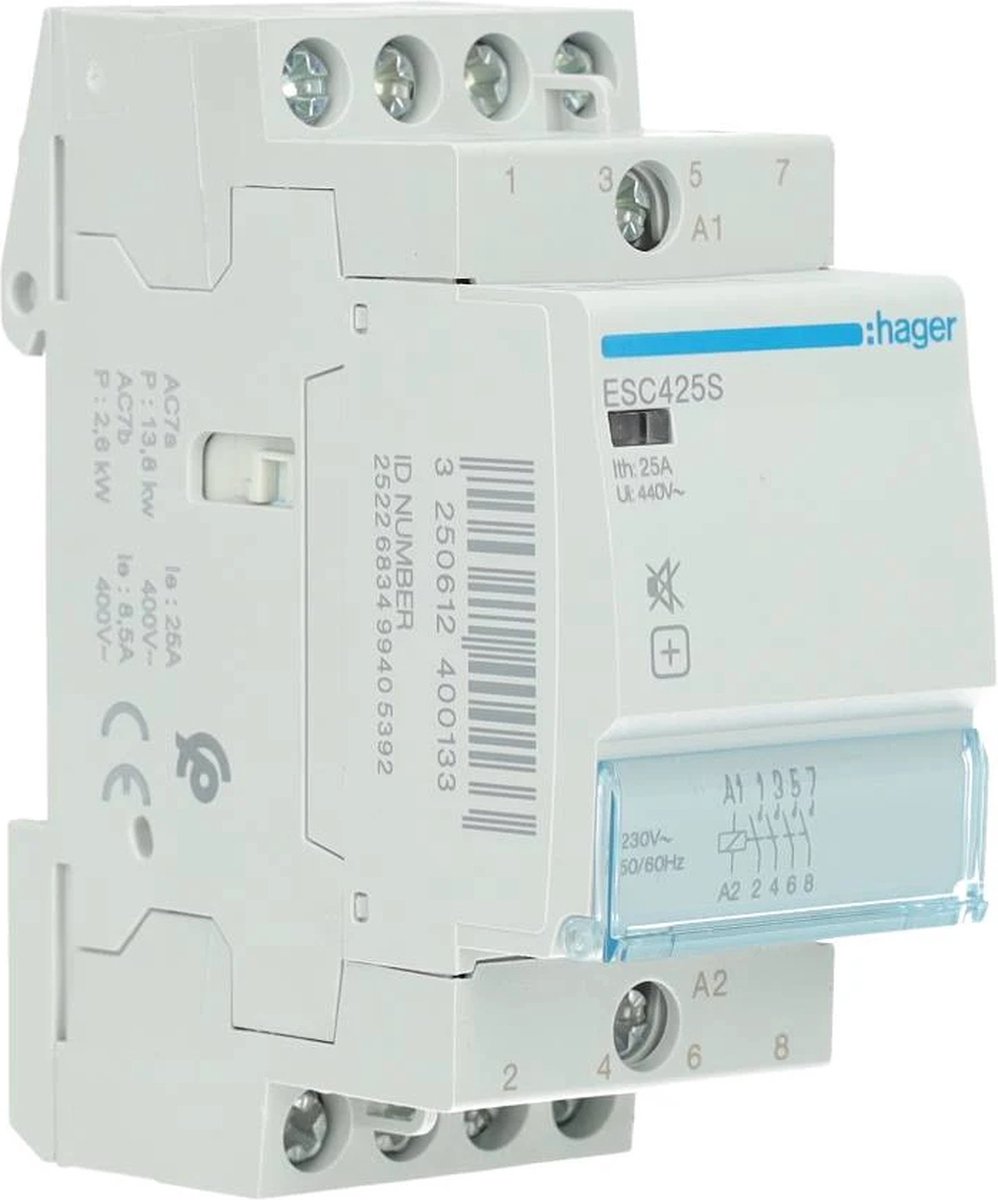 Hager ESC425S Installatiezekeringautomaat 4x NO 400 V 1 stuk(s) | bol