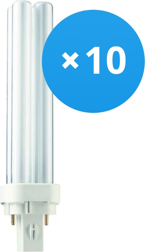 Voordeelpak 10x Philips PL-C 18W 840 2P (MASTER) | Koel Wit - 2-Pin | bol