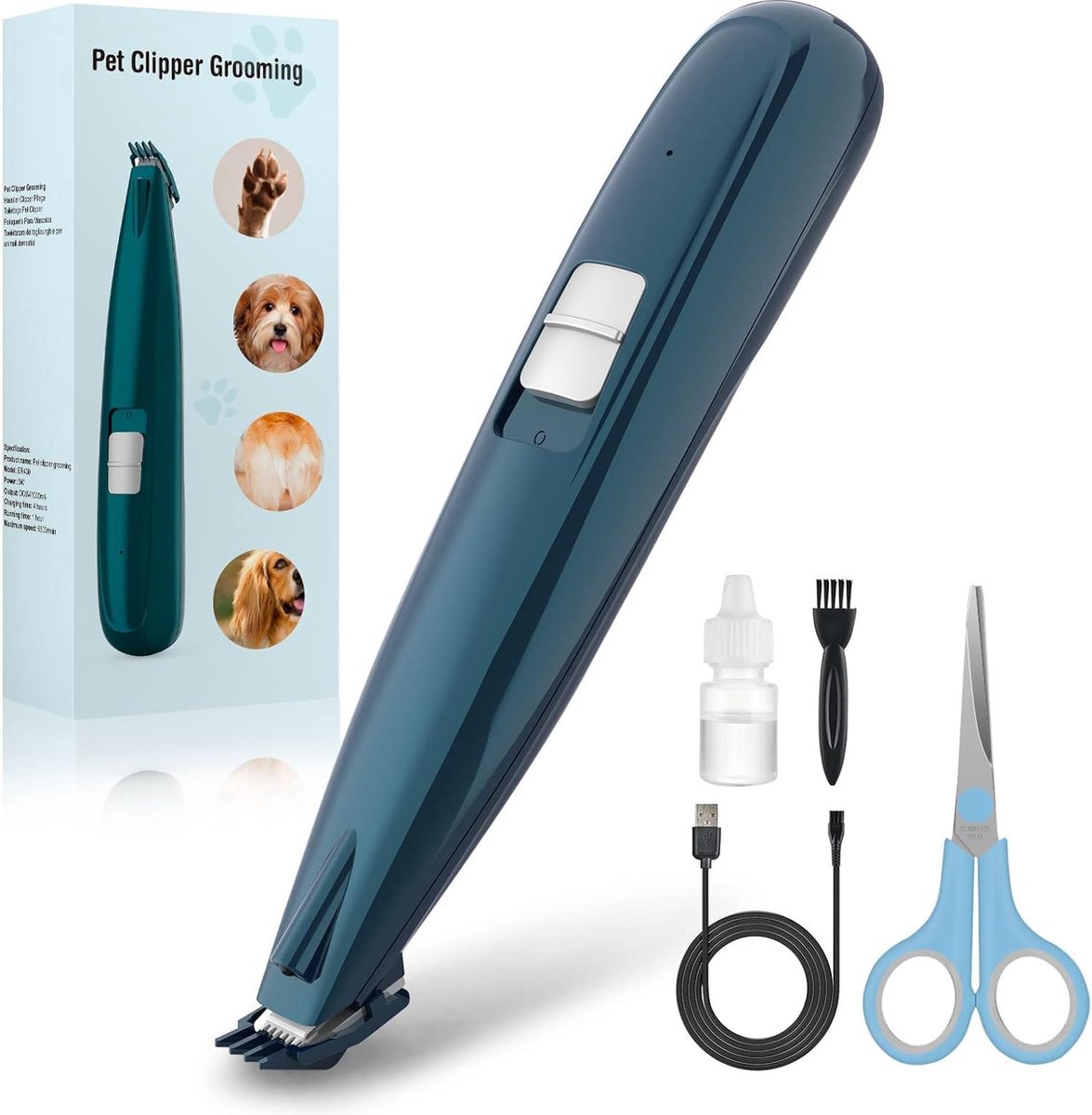 Hondentondeuse, professionele dierentondeuse met ledlicht, voor honden ...