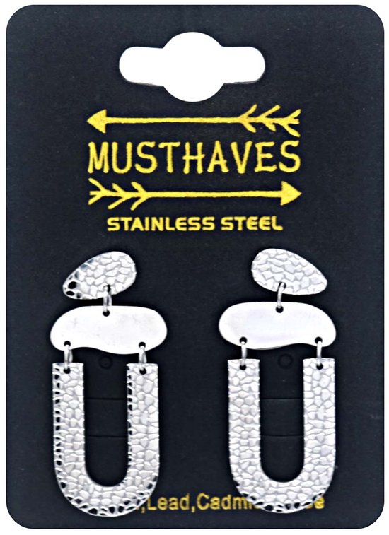 Oorbellen - RVS - 3,5 cm - Zilverkleurig | bol