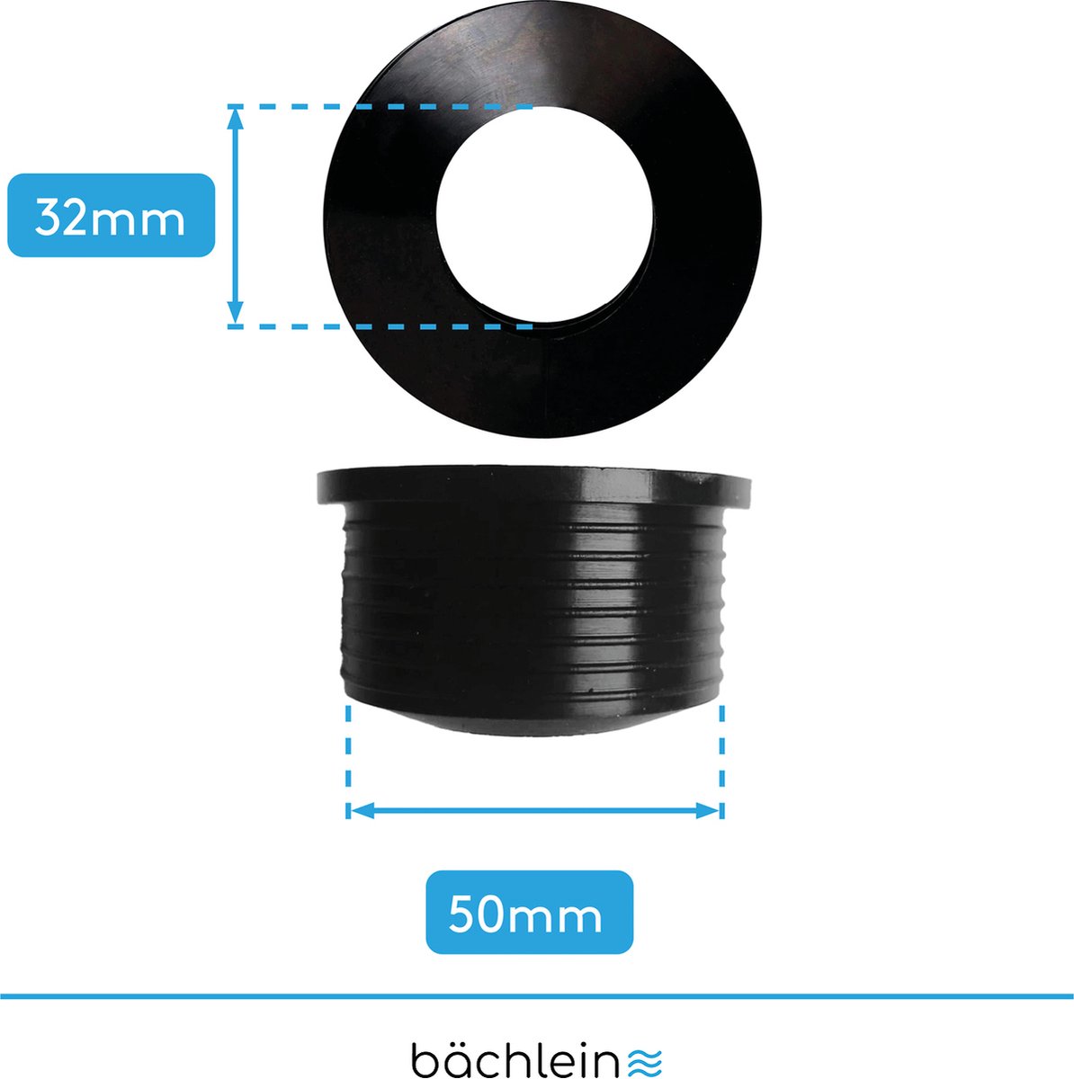 Bächlein Universele Rubberen Manchet Sifon voor Afvoerpijp - Ø 50 mm x ...