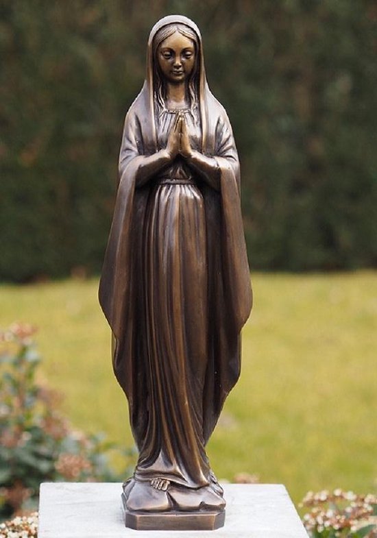 Religieus Bronzen beeld - Biddende Maria - Maria beeld Bronzartes - 48 ...