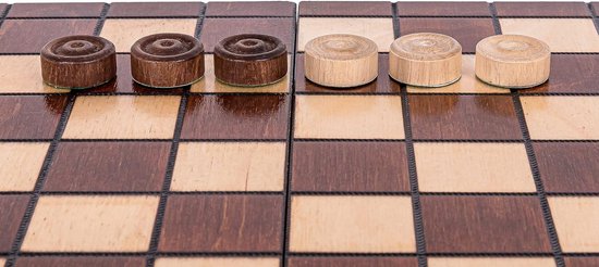 Dambord - Dambord met Damstenen - Familiespel - Damset - Schaakbord ...