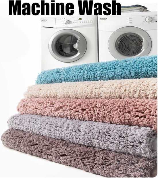 High Pile Shaggy Rug for the Living Room, Deep Pile Easy-Care Round Rug ...