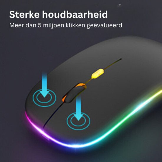 draadloze muis, oplaadbare stille draadloze muis, laptop, draadloze ...