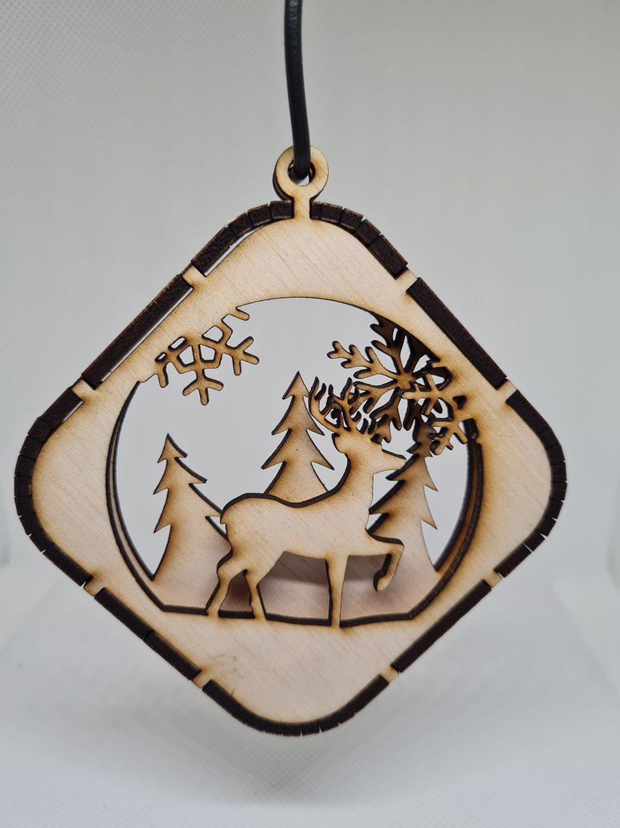 Set van 3 kerstballen in 2d vierkant | bol.com