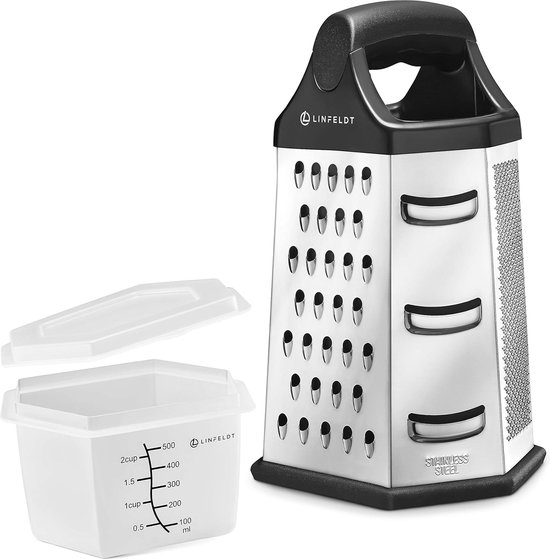 Keukenrasp - Top groenterasp | kaasrasp met houder - rasp roestvrij ...