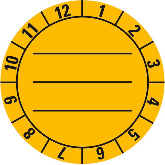 Beschrijfbare keuringssticker op vel 30 mm - 18 per kaart | bol