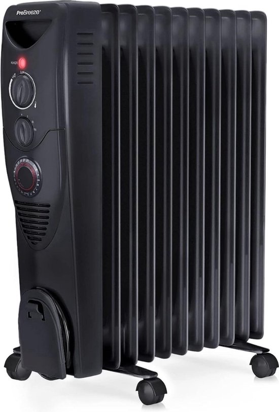 Elektrische Radiator - 2500W Oliegevulde Radiator, 11 Ribben ...