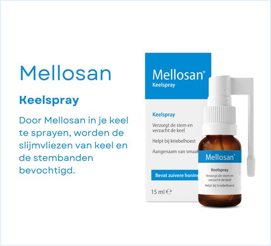 Mellosan Honing Keelspray - Keelverzorging bij keelpijn, hoest en ...