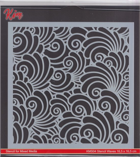 KMS04 - Mixed media stencil - Hobby Holland - Kim Design - plastic ...