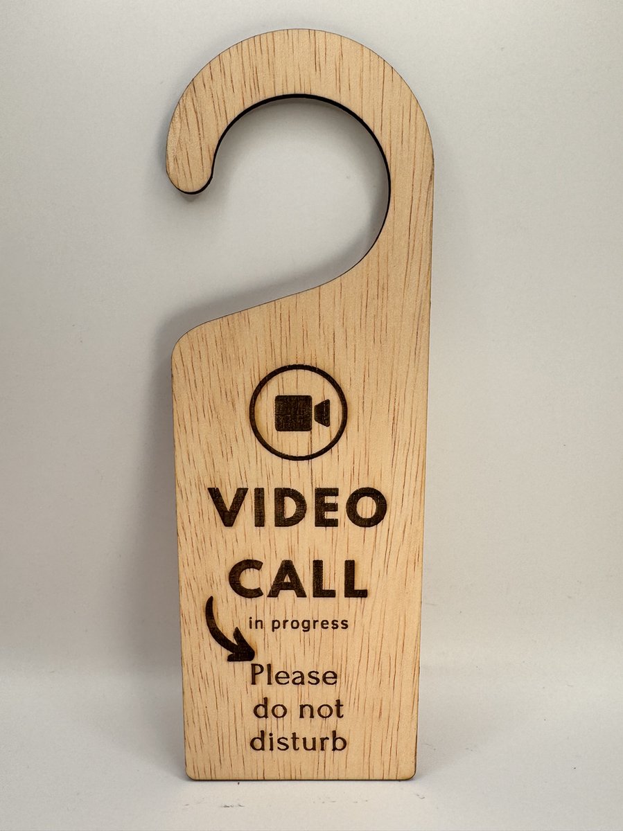 Deurhanger - video call in progress - laat je niet meer storen tijdens ...