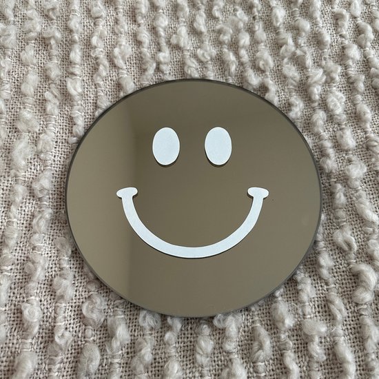 Witte Smiley Spiegel - 20cm - Rond | bol