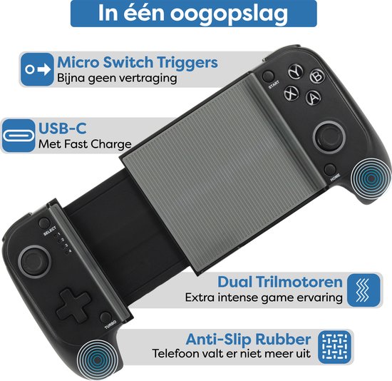Draadloze Telefoon Controller geschikt voor Nintendo Switch, iPhone ...
