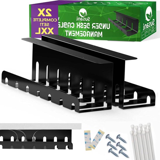 Kabelhouder kabelgoot set voor kantoor bureau-organizer kabelbeheer ...