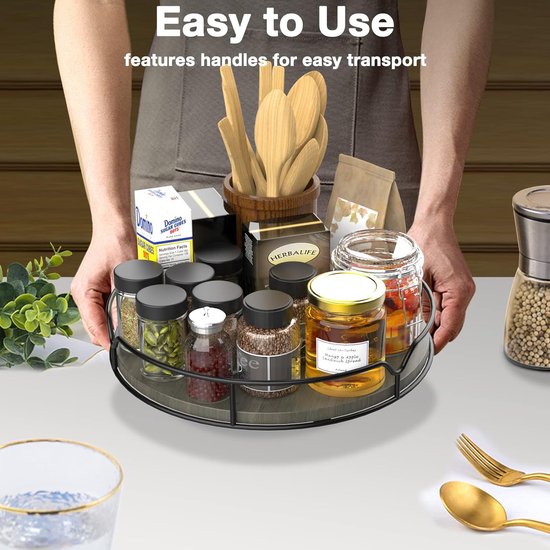 Lazy Susan Draaiplateau, organizer voor kast, eetkamer, keuken ...