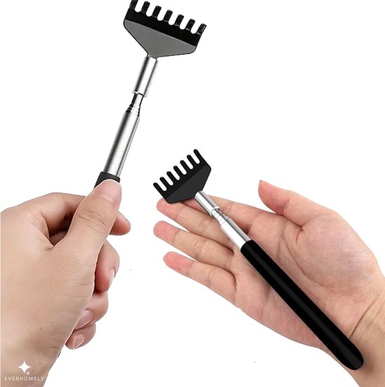 Stable and Extendable 2-Piece Telescopic Back Scratcher with Wide ...