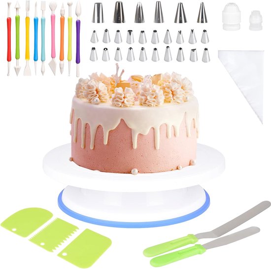 Cake Decorating Supplies Kit 60st Cake Accessoires Kit met Cake Plate ...