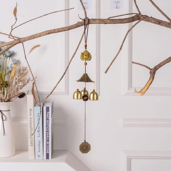 Lucky Windgong - Feng Shui Windgong Outdoor Good Luck hangende charme met 3 metalen... | bol