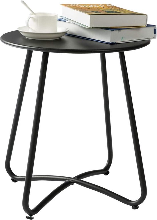 Patio bijzettafel- ronde tuintafel voor buiten- klein formaat ...