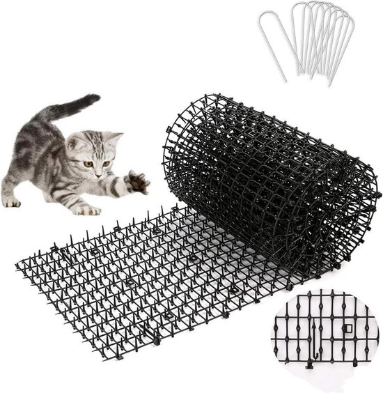 Dierenbarrière 200 x 30 cm Kattenafweerrooster - Kattenafweer Spikes ...