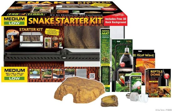 Slangenstarterset - Terrarium Exo Terra, ideaal voor beginners met ...