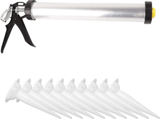 Pistolet à calfeutrer en Siliconen 600 ml - Tube en aluminium - 10 ...