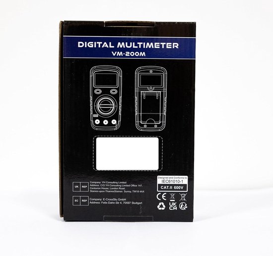 Digitale multimeter 2000 counts voltmeter AC/DC spanning DC stroom ...