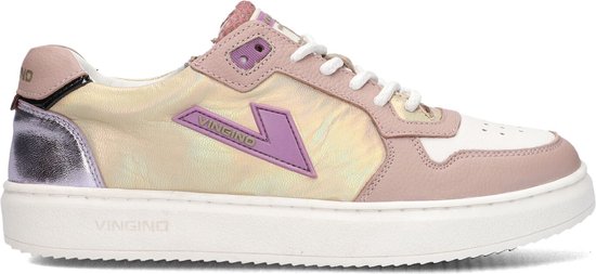 Vingino Lilly Low Sneakers - Leren Sneaker - Meisjes - Goud - Maat 38 | bol