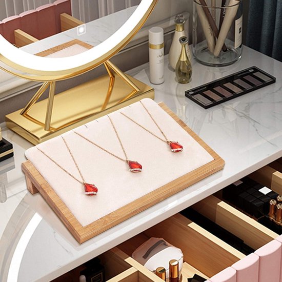 Sieraden Display Stand Showcase voor hanger ketting - Bamboe - 2-L ...