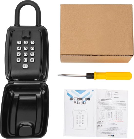Sleutelkluis met cijfercode - sleutelbox met beugel - ultra robuust ...