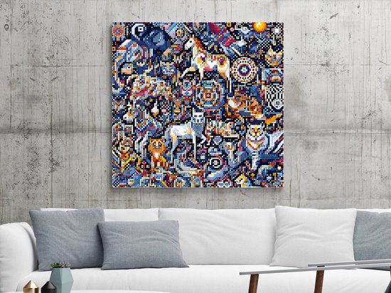 Pixel art dieren schilderij | Prachtige dierenkunst in digitale pixels ...