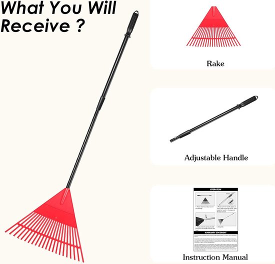 Verstelbare lichtgewicht stalen handgreep poly-struikhark - 22 tanden ...