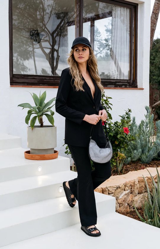 &Co WOMAN - Travel Broek Flared Penelope - zwart - maat M | bol