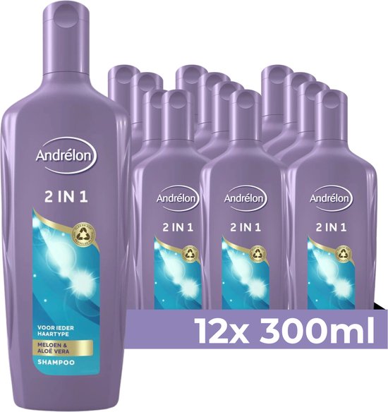 Andrélon 2in1 Shampoo - 12 x 300 ml - Voordeelverpakking | bol