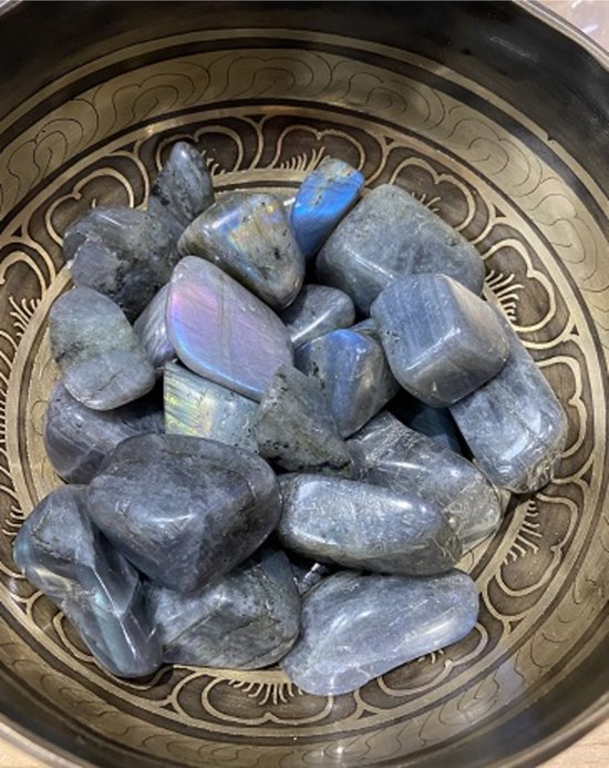 Ruben Robijn - trommelstenen Labradoriet (AB) - 3 stuks | bol