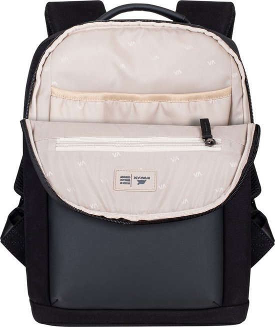 RIVACASE 8521 black canvas urban backpack | bol