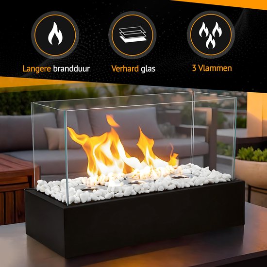 Fiérza Luxe Sfeerhaard XXL - Tafelhaard voor binnen & buiten - 46CM | bol