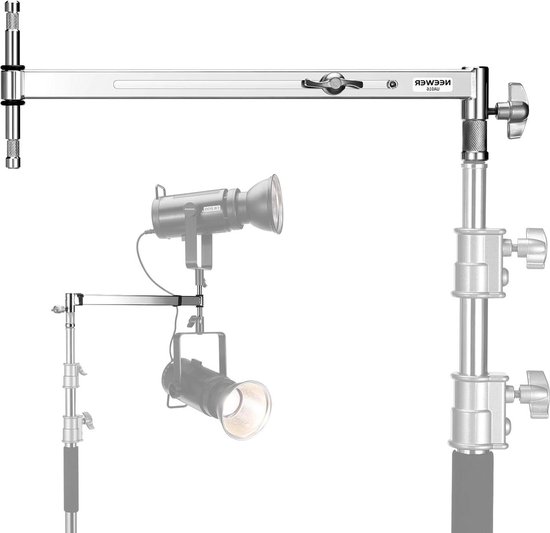 19"-28" Uitschuifbare Offset Arm voor LED Video Light Studio Flash ...