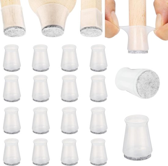 Transparent Floor Protector - Chair leg protector van siliconen - 16 ...