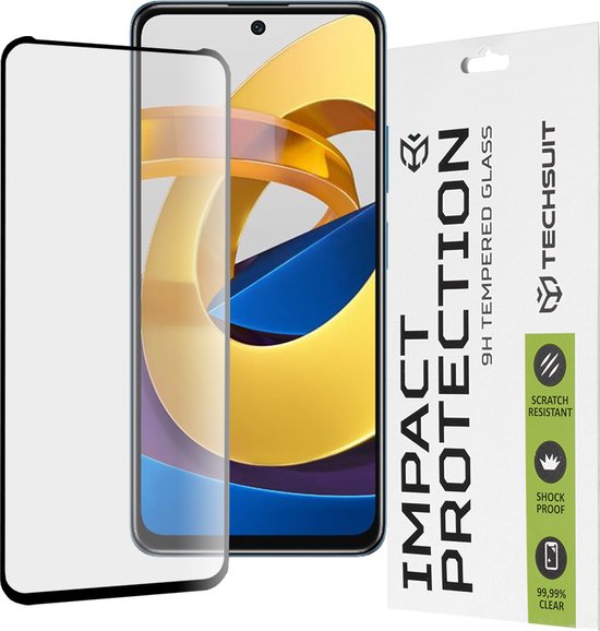 Techsuit Full Cover Impact Protection Screenprotector voor Xiaomi Poco ...