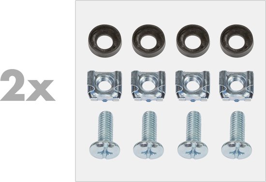 2U wand server rack 494x400x92mm (BxDxH) grijs - Server kast | bol